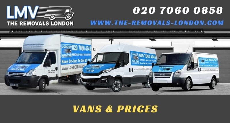 Removal Vans London | Van sizes and Price